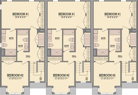 Plan 4577 Neotraditional Triplex New England Home Plans All For One