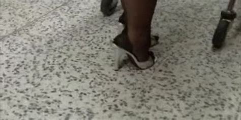 Black Seamed Stockings And Silver Mules