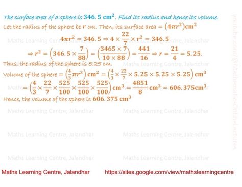 Class 9 Chapter 13 Surface Areas And Volumes Sphere Lecture 4 Pdf