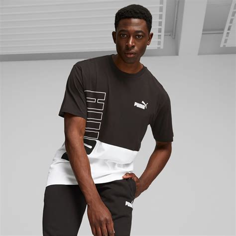 Puma Power Mens Tee Puma Black Puma White Puma Shop All Puma Puma