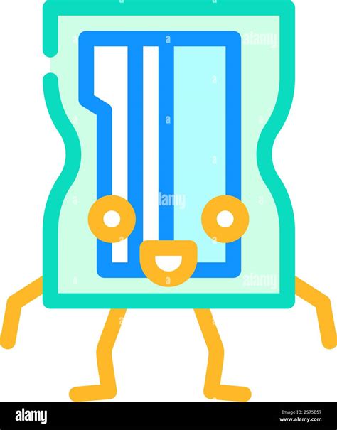 Sharpener School Character Color Icon Vector Sharpener School