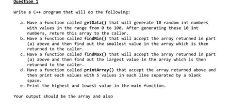 solved question 1 write a c program that will do the