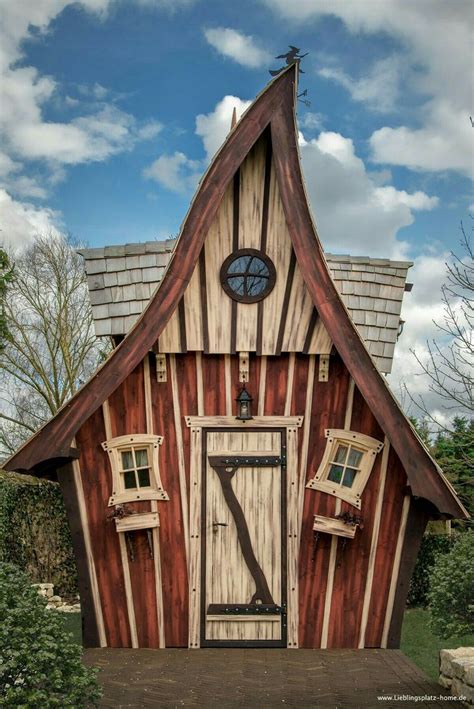 Pin By Vintagefabricfinds On Halloween Craft Night Backyard Buildings Crooked House