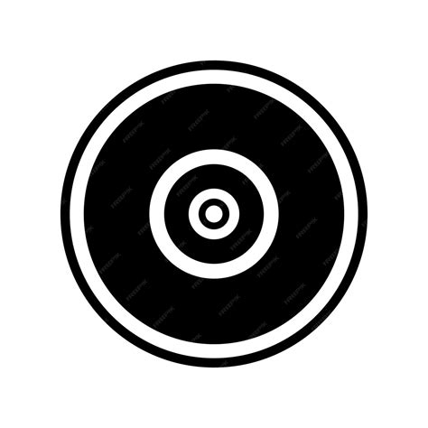 Premium Vector Cd Compact Disc Dvd Optical Icon Black Vector Graphics