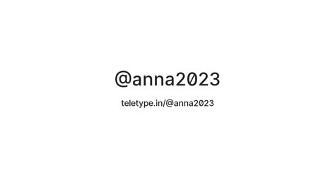 Anna2023 Teletype