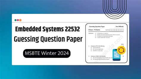 Msbte Winter 2024 Guessing Question Paper For Embedded Systems 22532