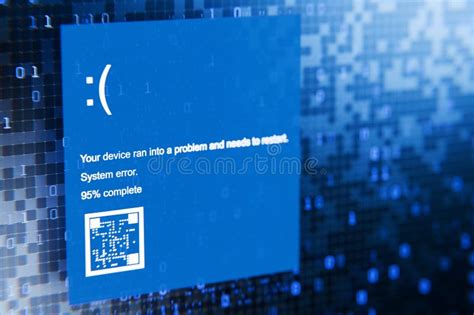 Operating System Failure Concept On Digital Background Hacking The