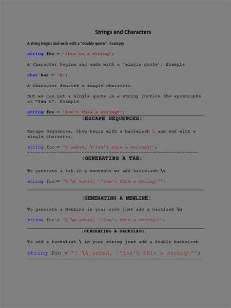 Strings And Characters Pdf String Computer Science Text