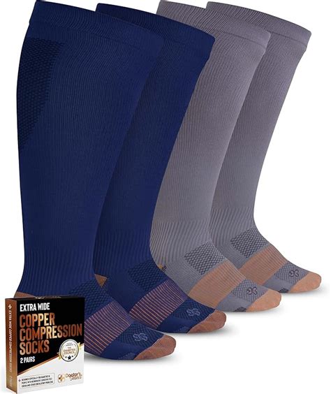 Doctors Select Copper Plus Size Compression Socks Wide