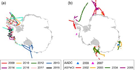 the spatial temporal distributions of oib airborne measurements a