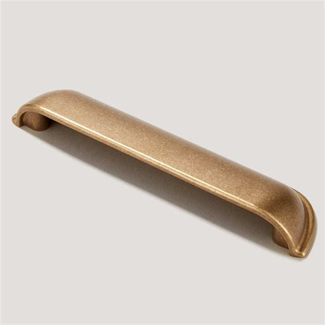 Cup Pull Classic Aged Brass Pulls Plank Hardware