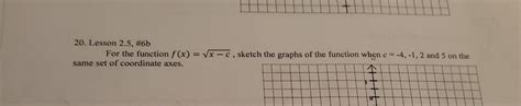 solved 20 lesson 2 5 6b for the function f x vx c