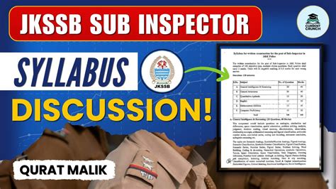 Jkp Si Syllabus Discussion Jkssb Analysis Sub Inspector Youtube