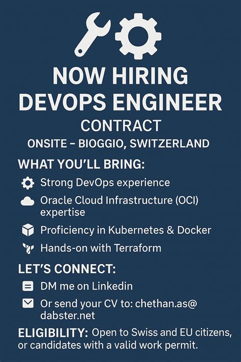 Devops Devopsengineer Kubernetes Docker Terraform Oci