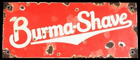 Vintage Burma Shave Route 66 Enamel Metal Porcelain Sign 12 X 5