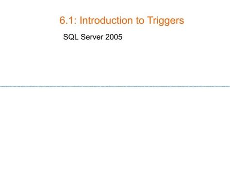 Trigger In Mysql Pptx Databases Computer Software And Applications