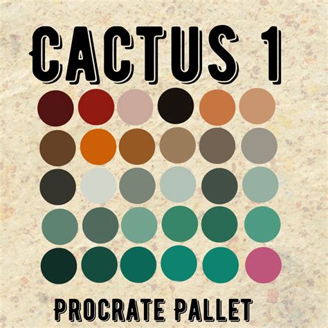 Cactus Procreate Pallet Etsy
