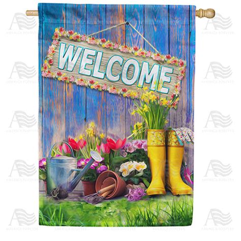 America Forever Garden Shed Welcome House Flag Just For Fun Flags