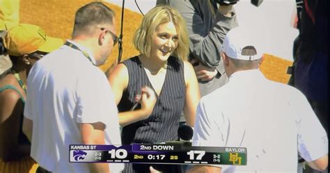 Sideline Reporter Praises K State Qb Avery Johnson After Hit Wichita