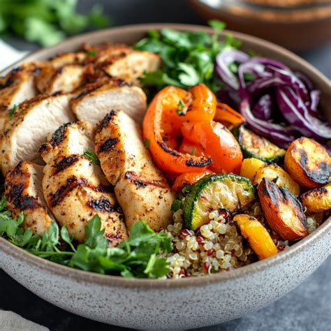 Grilled Chicken And Quinoa Bowls