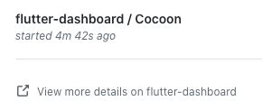 Cocoon GitHub Checks API Shows Hard Coded Flutter Dashboard Text On LUCI Checks In Cocoon