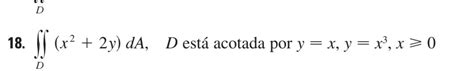 Calculate The Double Integral Iintd X2 2y Da Where D Is Bou