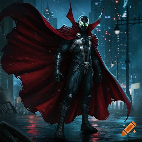 Image Of A Villain With Red Eyes And Black Suit On Craiyon