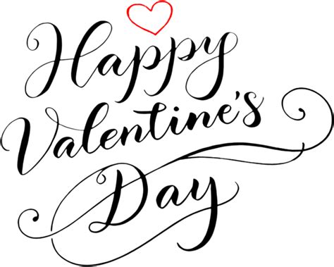 Celebrate Happy Valentines Day Romantic Greeting In Cursive 55530129 Png