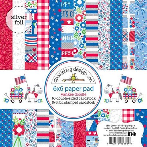 Doodlebug Design Yankee Doodle 6x6 Paper Pad Doodlebug Design Paper