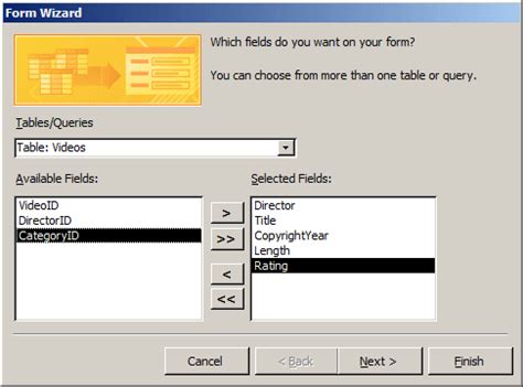 Microsoft Access Lessons Lesson Form Layout