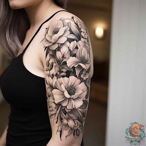 Black Flower Tattoo Designs