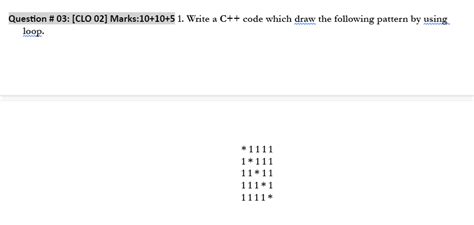 solved question 03 [clo 02] marks 10 10 5 1 write a c
