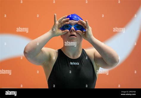 great britain s caitlin trevor ahead of the women s mc 100m breaststroke on day two of the citi