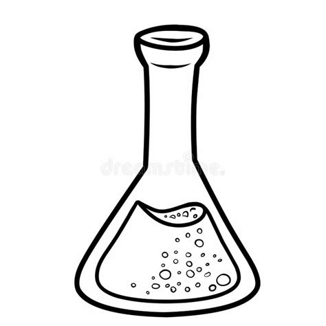 Sketch Of Chemical Laboratory Flask Stock Illustration Illustration