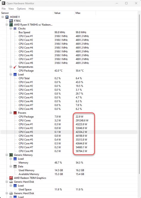 Minisforum Um790 Ryzen 9 7940hs Weird Power Readings · Issue 1591