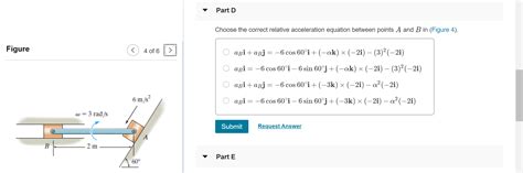 Solved Part B Choose The Correct Relative Acceleration Chegg