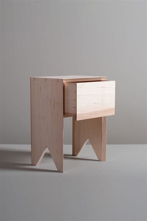 Ripple Ash Bedside Table With Drawer Bedside Tables Claude Home