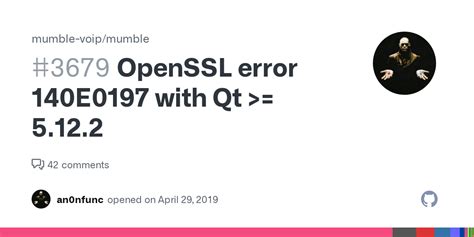 Openssl Error 140e0197 With Qt 5122 · Issue 3679 · Mumble Voip
