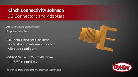 Smp Smpm Ganged Connectors Cinch Connectivity Digikey