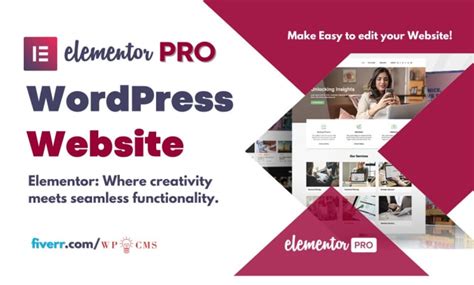 Create A Complete Wordpress Website Using Elementor Pro By Wp Cms Fiverr