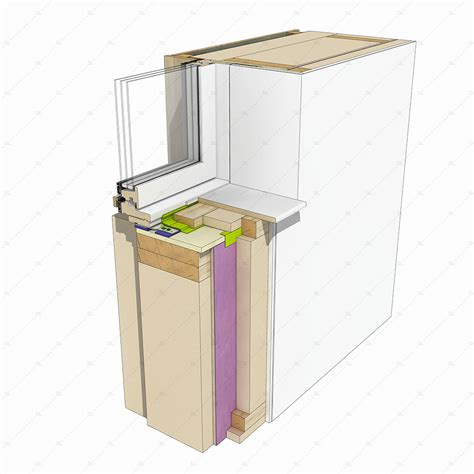 Dl168 Passivhaus Timber Frame Window Cill Airtightness Section Detail