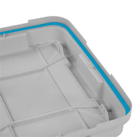 Sterilite 20 Gallon Plastic Storage Container Box Cement Grayblue 8