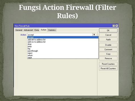 Fungsi Action Pada Firewallpptx