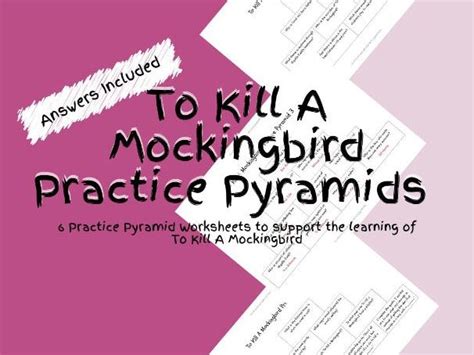 6 English Literature To Kill A Mockingbird Practice Pyramid Worksheets