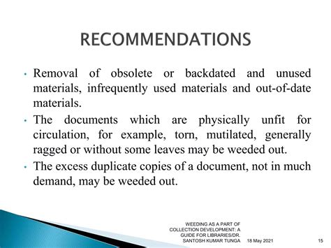 Weeding As A Part Of Collection Development A Guide For Libraries Ppt