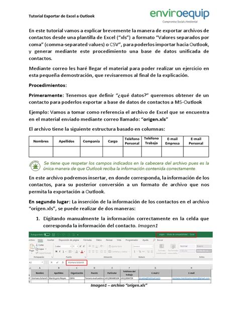 Manual Exportar Archivos De Excel A Csv Pdf Microsoft Excel Valores Separados Por Comas