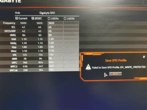 Failed To Save Spd Profile Efiwriteprotected Rgigabyte