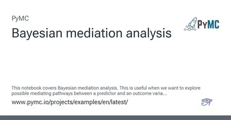 Bayesian Mediation Analysis — Pymc Example Gallery