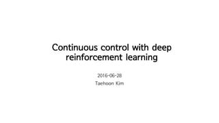 Continuous Control With Deep Reinforcement Learning DDPG PDF