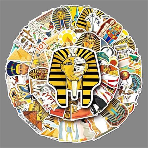 50 Pcs Ancient Egypt Stickers Waterproof Aesthetic Lost